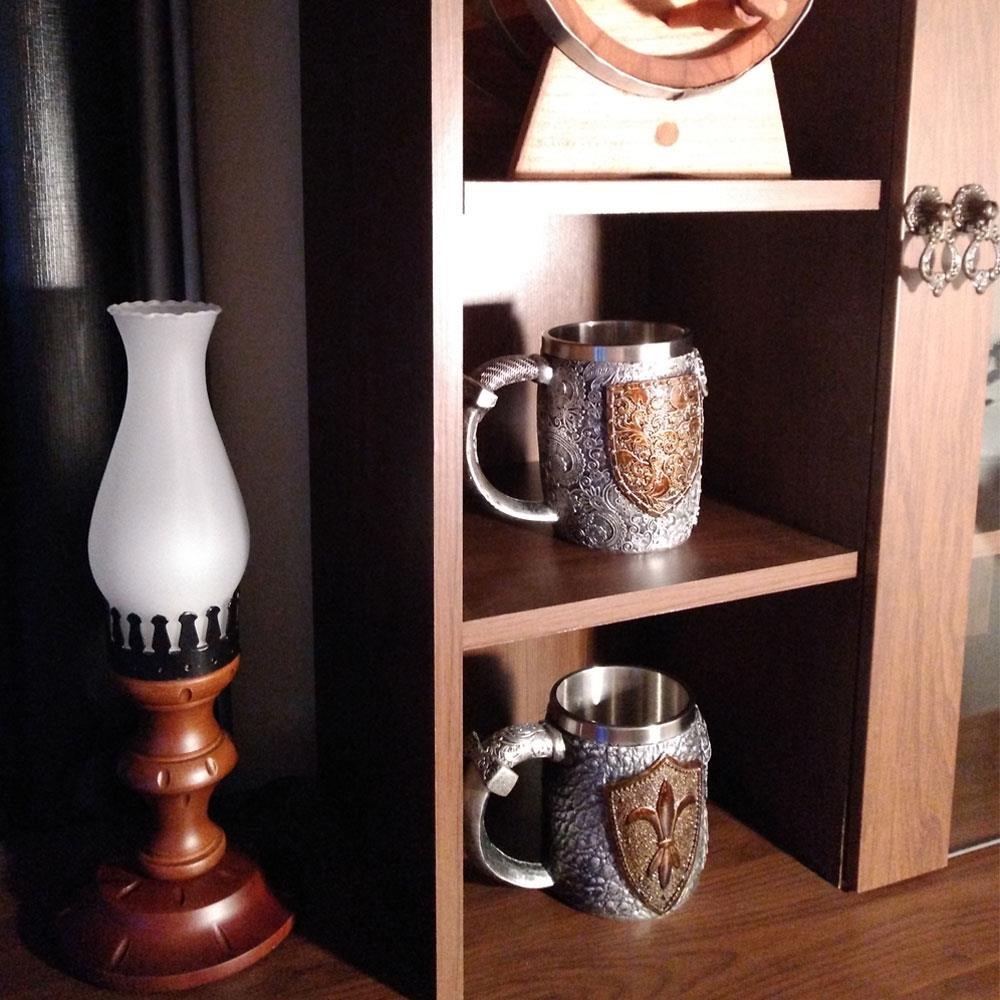 Abajur Muller Rustico 1 Lâmpada Envelhecido 600E - CASA ATIVA LTDA