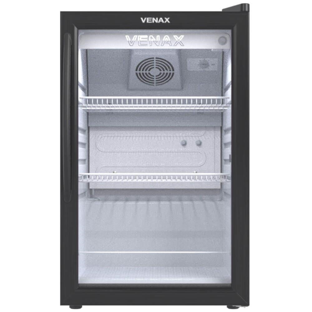 Expositora De Bebidas Venax VV 100 Litros Preto Fosco Led Branco 220V ...